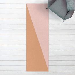 Bilderwelten Kork-Teppich Unifarben rosa Korkmatte - Einfaches Rosanes Dreieck - Geometrisch Wohnzimmer Schlafzimmer