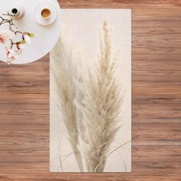 Bilderwelten Kork-Teppich Tropisch beige Korkmatte - Flauschiges Pampasgras - Gr&auml;ser Wohnzimmer Schlafzimmer