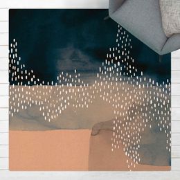 Bilderwelten Kork-Teppich Abstrakt blau originell Korkmatte - Abstrakter Wasserfall - Deko Wohnzimmer Schlafzimmer