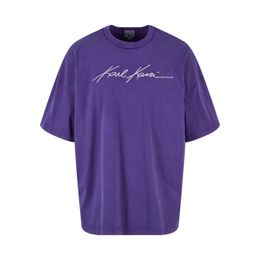 Karl Kani Herren T-Shirt "Karl Kani KM242-048-4 Autograph Washed Boxy Tee"lila, Gr. S, bedruckt, 100% Baumwolle, Shirts