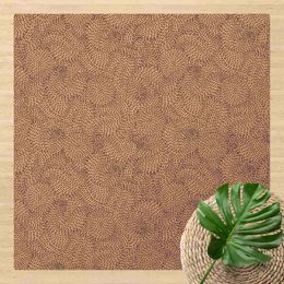 Bilderwelten Kork-Teppich modern schwarz weiss Korkmatte - Gestricheltes Kringelmuster in Grau - Geometrisch Wohnzimmer Schlafzimmer