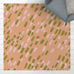 Bilderwelten Kork-Teppich Illustration gr&uuml;n Korkmatte - Dicker Borstenpinsel Taunus - Deko Wohnzimmer Schlafzimmer