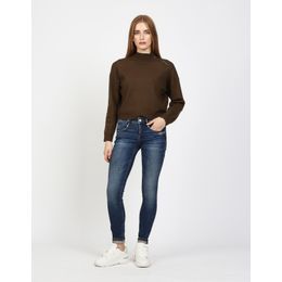 Gang Damen Skinny-fit-Jeans "94NELE"basic cross hatch, Gr. 29, Denim/Jeans, Obermaterial: 93% Baumwolle, 5% Polyester, 2% Elasthan, Jeans, mit