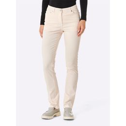 Damen 5-Pocket-Jeans, beige, Gr. 46, CREATION L PREMIUM, unifarben, 56% Baumwolle, 31% Modal, 10% Polyester, 3% Elasthan, Jeans
