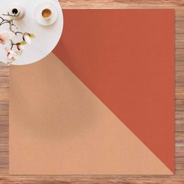Bilderwelten Kork-Teppich Unifarben braun Korkmatte - Einfaches Rostrotes Dreieck - Geometrisch Wohnzimmer Schlafzimmer