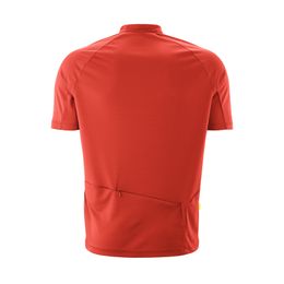 Gonso Herren Radtrikot "SITIVO Jersey Blue M", rot, Gr. S, 100% Polyester, Trikots, Herren Fahrradtrikot mit R&uuml;ckentasche, Half-Zip Trikot, Loose Fit