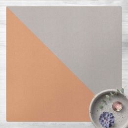 Bilderwelten Kork-Teppich Unifarben grau Korkmatte - Einfaches Graues Dreieck - Geometrisch Wohnzimmer Schlafzimmer