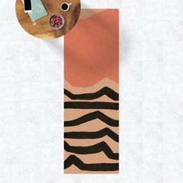 Bilderwelten Kork-Teppich Abstrakt schwarz originell Korkmatte - Farbenlabyrinth III - Deko Wohnzimmer Schlafzimmer