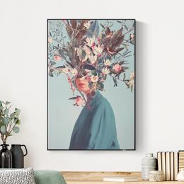 Akustik-Wechselbild Blumen Portr&auml;t - Bl&uuml;ten in Rosa