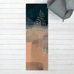 Bilderwelten Kork-Teppich Abstrakt blau originell Korkmatte - Abstrakter Wasserfall - Deko Wohnzimmer Schlafzimmer
