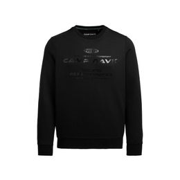 CAMP DAVID Sweatshirt aus Interlock mit Folienprint Herren Gr&ouml;&szlig;e M schwarz