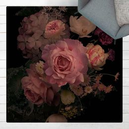 Bilderwelten Kork-Teppich Motiv rosa Korkmatte - Rosentraum Bouquet - Rose Wohnzimmer Schlafzimmer