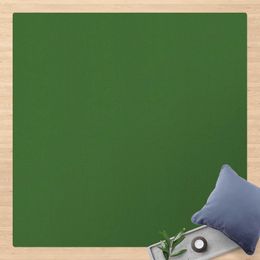 Bilderwelten Kork-Teppich Unifarben gr&uuml;n Korkmatte - Colour Dark Green - Deko Wohnzimmer Schlafzimmer