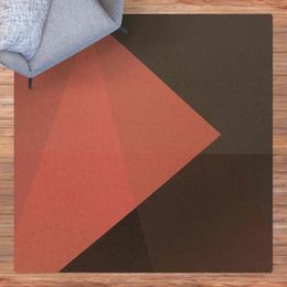 Bilderwelten Kork-Teppich Abstrakt rosa originell Korkmatte - Rosa Transparenz Geometrie - Deko Wohnzimmer Schlafzimmer