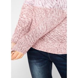 bonprix Damen Strickpullover, rosa, Gr. 44, Obermaterial: 50% Baumwolle, 50% Polyacryl, Pullover, aus Baumwolle und Polyacryl, mit Rundhalsausschnitt