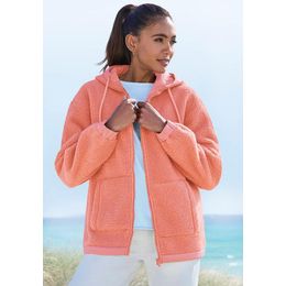 ELBSAND Fleecejacke peach Gr. 36 f&uuml;r Damen. Gerade. Nachhaltig.
