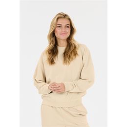 ENDURANCE ATHLECIA Sweatshirt ATHLECIA "Crecy", Gr. 34, sand, 50% Baumwolle, 48% Polyester, 2% Elasthan, unifarben, normal, Rundhals, Sweatshirts Sweatshirt, aus super weichem Material