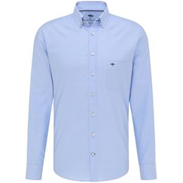 Fynch-Hatton Herren Langarmhemd, blau, Gr. XXL, Web, Obermaterial: 100% Baumwolle, Hemden, bequeme Passform, aus reiner Baumwolle, mit Brusttasche
