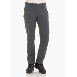 Sch&ouml;ffel SCH&Ouml;FFEL Damen Outdoorhose "Pants Engadin1", grau, Gr. 76, Oberstoff : 89% Nylon 11% Elasthan, Hosen