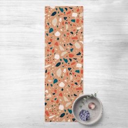 Bilderwelten Kork-Teppich modern beige Mosaik - Detailliertes Terrazzo Muster Torino - Deko Wohnzimmer Schlafzimmer
