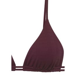 Damen Triangel-Bikini-Top "Nela", rot, Gr. 42, Copenhagen Studios, strukturiert, unifarben, Rippware, Recycling-Polyamid, Bikini-Oberteile, aus