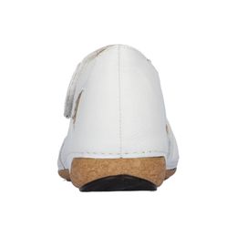 Waldl&auml;ufer WALDL&Auml;UFER Damen Sandale "Heliett", Gr. 8,5, wei&szlig;, Glattleder, Textil, Veloursleder, unifarben, Schuhe, Sommerschuh, Sandalette, Keilabsatz, mit