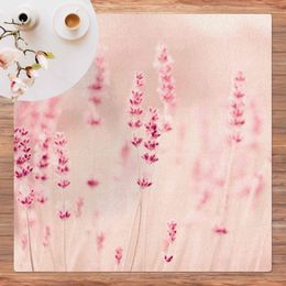 Bilderwelten Kork-Teppich Tropisch rosa Korkmatte - Zartrosaner Lavendel - Gr&auml;ser Wohnzimmer Schlafzimmer