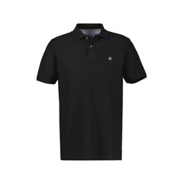 Poloshirt Lerros "Poloshirt mit COOL & DRY in GROSSEN GR&Ouml;SSEN", Damen, Gr. 4XL, schwarz, 60% Baumwolle, 40% Polyester, ohne Ausschnitt, Shirts, &Uuml;bergr&ouml;&szlig;e, Feuchtigkeitsregulierend, angenehm k&uuml;hl, Pflegeleicht