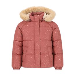 ZIGZAG Jungen Steppjacke "Alya", rosa, Gr. 140, bedruckt, 100% Polyester, Jacken, mit abnehmbarer Kapuze