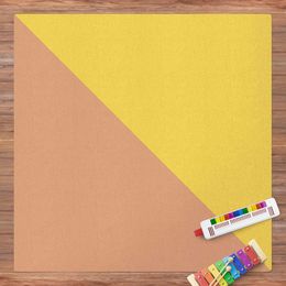 Bilderwelten Kork-Teppich Unifarben gelb Korkmatte - Einfaches Gelbes Dreieck - Geometrisch Wohnzimmer Schlafzimmer