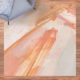 Bilderwelten Kork-Teppich modern bunt originell Korkmatte - Pink und Vanille II - Deko Wohnzimmer Schlafzimmer