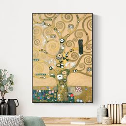 Akustik-Wechselbild Gustav Klimt - Der Lebensbaum
