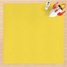 Bilderwelten Kork-Teppich Unifarben gelb Korkmatte - Colour Lemon Yellow - Deko Wohnzimmer Schlafzimmer