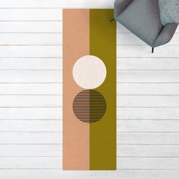 Bilderwelten Kork-Teppich Abstrakt gr&uuml;n Korkmatte - Bauhaus Ulm Gr&uuml;n - Geometrisch Wohnzimmer Schlafzimmer