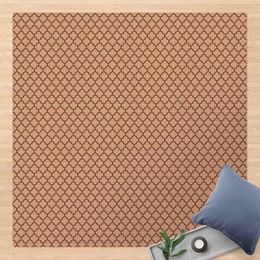 Bilderwelten Kork-Teppich Orientalisch grau Korkmatte - Marokkanisches Muster mit Ornamenten Grau - Geometrisch Wohnzimmer Schlafzimmer
