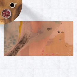 Bilderwelten Kork-Teppich Abstrakt rosa originell Korkmatte - Verschwommener Tagesanbruch IV - Deko Wohnzimmer Schlafzimmer