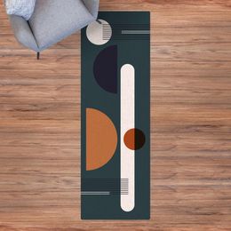 Bilderwelten Kork-Teppich Abstrakt petrol Korkmatte - Bauhaus Dresden - Geometrisch Wohnzimmer Schlafzimmer