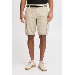 Cargoshorts Blend "BHBrian", Herren, Gr. L, US-Gr&ouml;&szlig;en, oatmeal, Web, 98% Baumwolle, 2% Elasthan, unifarben, regular fit kurz, Hosen, Stilvolle Cargo Shorts mit Taschen und G&uuml;rtel