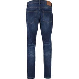 2Y Premium Herren Bequeme Jeans "2Y Premium 2Y JUAN DESTROYED SLIM FIT JEANS"midblau, Gr. 30, unifarben, 98% Baumwolle, 2% Elasthan, Jeans