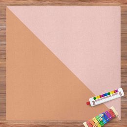 Bilderwelten Kork-Teppich Unifarben rosa Korkmatte - Einfaches Rosanes Dreieck - Geometrisch Wohnzimmer Schlafzimmer