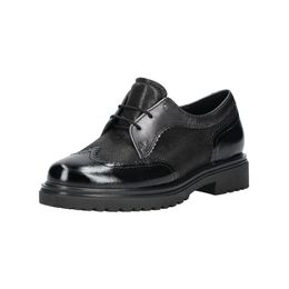 Gabor COMFORT Damen Schn&uuml;rschuh "Gabor Comfort Halbschuhe Leder", Gr. 39schwarz lack, Leder, Schuhe