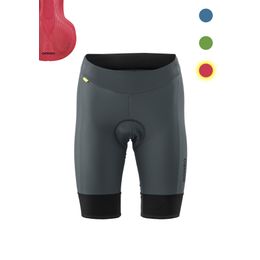 Gonso Damen Fahrradhose "SITIVO W", grau, Gr. 38, 65% Polyamid, 35% Elasthan, Hosen, Damen Radhose, Radlerhose mit speziellem Sitzpolster, Tight Fit