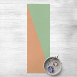Bilderwelten Kork-Teppich Unifarben gr&uuml;n Korkmatte - Einfaches Mintfarbenes Dreieck - Geometrisch Wohnzimmer Schlafzimmer