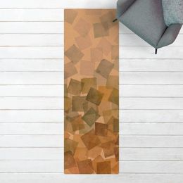 Bilderwelten Kork-Teppich Abstrakt beige Korkmatte - Fallende W&uuml;rfel - Geometrisch Wohnzimmer Schlafzimmer