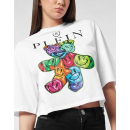 Philipp Plein Damen T-Shirt "Teddy", wei&szlig;, Gr. M, Stoff: 100% Baumwolle, Shirts