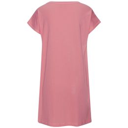 Damen Nachthemd, VIVANCE DREAMS BY LASCANA, Gr. 32, pink, Single Jersey, Obermaterial: 100% Baumwolle, bedruckt, unifarben, Basic, Kleider, mit