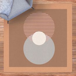 Bilderwelten Kork-Teppich Abstrakt grau Korkmatte - Bauhaus Heidelberg - Geometrisch Wohnzimmer Schlafzimmer