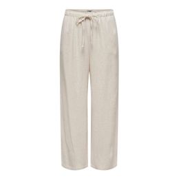 Only Damen Schlupfhose "ONLSIESTA MW PULL-UP LINEN BL PNT NOOS", wei&szlig;, Gr. XS, unifarben, Web, Obermaterial: 80% Viskose, 20% Leinen, Hosen,