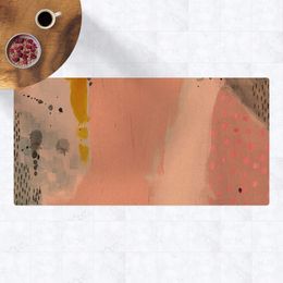 Bilderwelten Kork-Teppich Abstrakt rosa originell Korkmatte - Verschwommener Tagesanbruch II - Deko Wohnzimmer Schlafzimmer