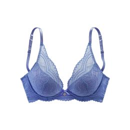 Damen Neckholder-BH "Vivianna", NUANCE BY LASCANA, Gr. 80, blau, Microtouch, Obermaterial: 60% Polyamid, 35% Polyester, 5% Elasthan, BHs, mit